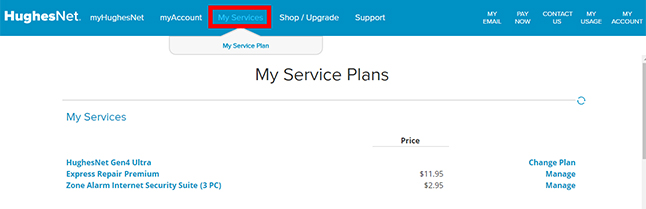 ¿Qué servicio de HughesNet tengo?