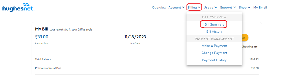 Will my DIRECTV/ DISH Network Service be on My Hughesnet Bill?
